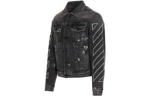 Off-White Printed Denim Jacket - Multi-color