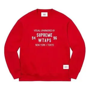 Supreme X Wtaps Crewneck Red White