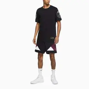 JORDAN Paris Saint-germain Printing Logo Short Sleeve - Black