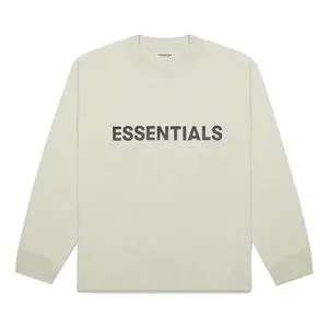 Fear Of God Fw20 Long Sleeve Logo Tee 'sage