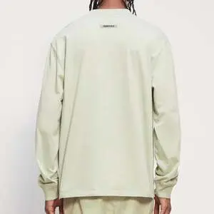 Fear Of God Fw20 Long Sleeve Logo Tee 'sage