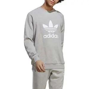 Adidas Originals Adicolor Classics Trefoil Crewneck Sweatshirt - Medium Grey Heather