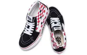 VANS Sk8-mid Checkerboard I Heart Sneakers - White/red