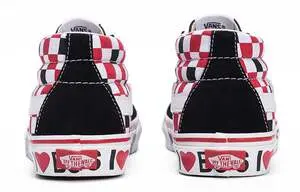 VANS Sk8-mid Checkerboard I Heart Sneakers - White/red