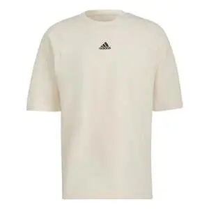 Adidas Solid Color Logo Sports Short Sleeve Yellow White - Multi-color
