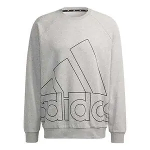 Adidas Big Lo Sweatshirt With Logo Printing - Light Grey