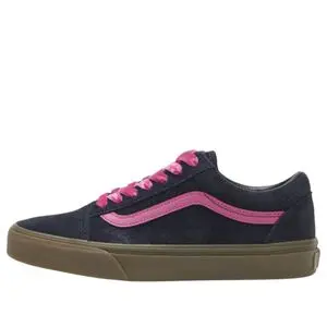 VANS Old Skool Hairy Suede Sneakers - Navy/pink