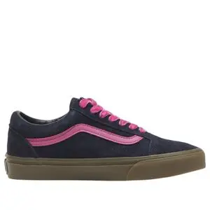 VANS Old Skool Hairy Suede Sneakers - Navy/pink
