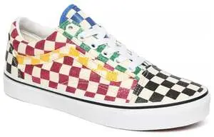 VANS Old Skool Glitter Check Sneakers - Black/white/pink