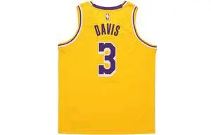 Nike Los Angeles Lakers Davis No. 3 Basketball Jersey - Yellow