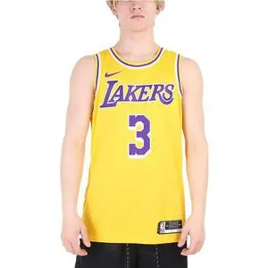 Nike Los Angeles Lakers Davis No. 3 Basketball Jersey - Yellow