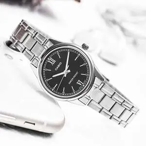 Casio Quartz Analog Watch With Water Resistance - Silverblack
