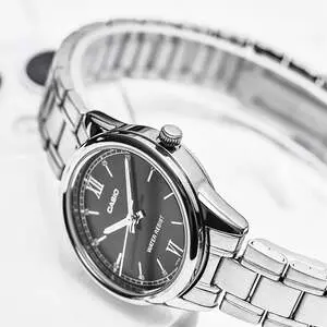 Casio Quartz Analog Watch With Water Resistance - Silverblack