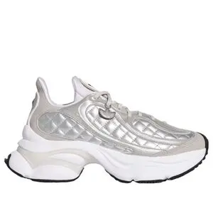 Adidas Ozvenuz Quilted Metallic Sneakers - Silver/white