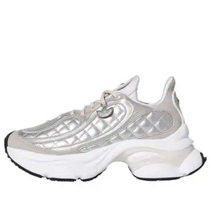Adidas Ozvenuz Quilted Metallic Sneakers - Silver/white