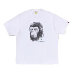 A BATHING APE Pixel Comic Ape Head Relaxed Fit Tee - White