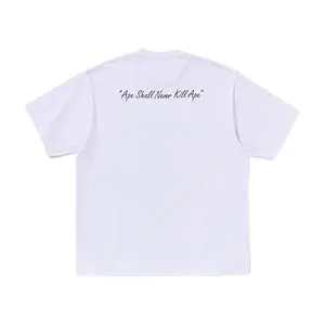A BATHING APE Pixel Comic Ape Head Relaxed Fit Tee - White