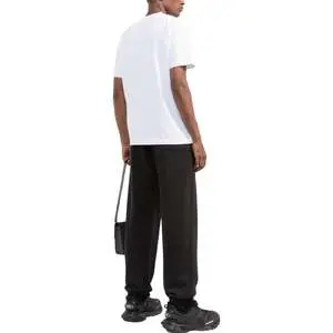 Off-White Chest Stripe Pocket Round Neck Short Sleeve White T-shirt