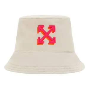 Off-White Arrow Bucket Hat - Beige/fuchsia