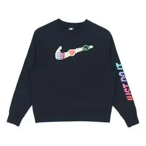 Nike Logo Fleece Crew Sweatshirt - Black/multi-color