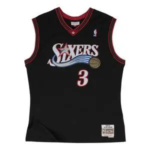 Mitchell & Ness Allen Iverson Philadelphia 76ers 2000-01 Road Swingman Jersey - Black/white/red