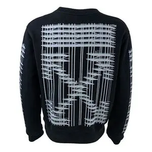 Off-White Diagonal Industrial Print Oversized Sweatshirt - Black