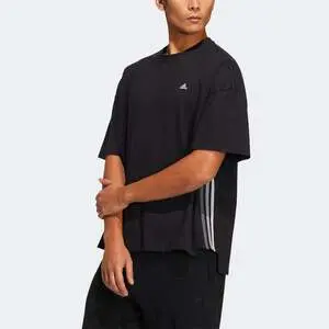 Adidas Solid Color Sports Short Sleeve Tee 'black