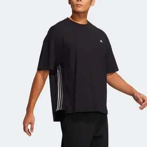 Adidas Solid Color Sports Short Sleeve Tee 'black