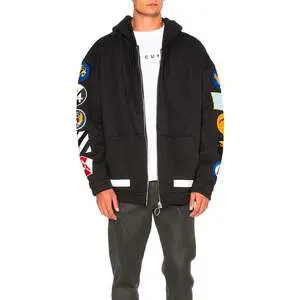Off-White Graphic Zip-up Hoodie
