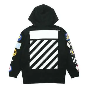Off-White Graphic Zip-up Hoodie - Black