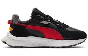 PUMA Scuderia Ferrari X Wild Rider "black Rosso Corsa" Sneakers - Black/red