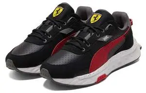 PUMA Scuderia Ferrari X Wild Rider "black Rosso Corsa" Sneakers - Black/red