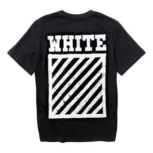 Off-White Graphic Print Short Sleeve T-shirt - Black