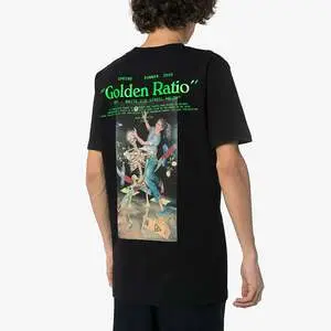 Off-White Skeleton Character Printing Short Sleeve Ordinary Version - Black