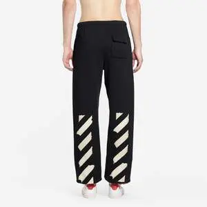 Off-White Cotton Logo Loose Stripe Sweatpants Tape