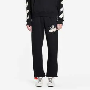 Off-White Cotton Logo Loose Stripe Sweatpants Tape