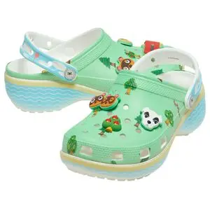CROCS Platform Clog 'animal Crossing - Green/blue
