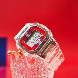 Casio G-shock Digital 'white Orange