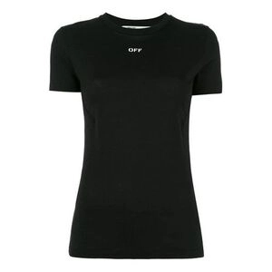 Off-White Floral Print Short Sleeve T-shirt - Black