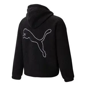 PUMA Embossed Sherpa Jacket - Black/white