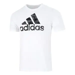 Adidas Camo T Athleisure Casual Sports Logo Round Neck Short Sleeve White T-shirt - Multi-color