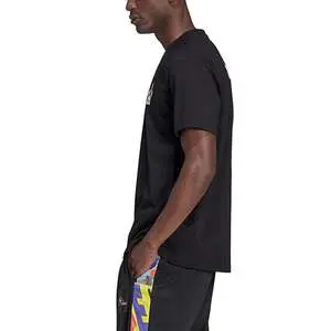 Adidas Printing Logo Round Neck Short Sleeve Black