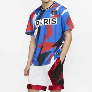 JORDAN Air Paris Saint-germain Mesh Short Sleeve - Blue