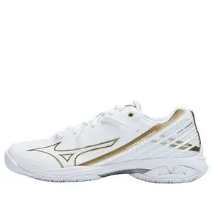 Mizuno Wave Claw 3 Athletic Sneakers - White/gold