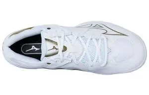 Mizuno Wave Claw 3 Athletic Sneakers - White/gold