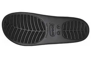 CROCS Baya Platform Slide Sandals - Black