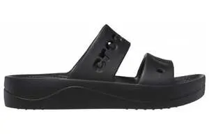 CROCS Baya Platform Slide Sandals - Black