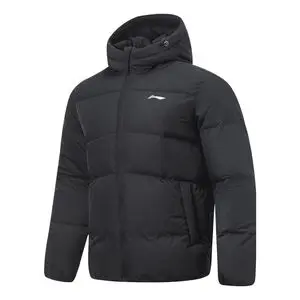 LI-NING Logo Waterproof Down Jacket - Black