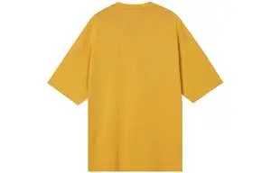 JORDAN Fw22 Logo Label Loose Round Neck Short Sleeve Yellow T-shirt - Default Color