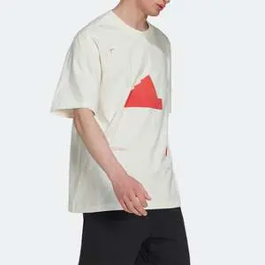 Adidas Ss22 Geometry Pattern Printing Casual Short Sleeve Jade White T-shirt - Multi-color